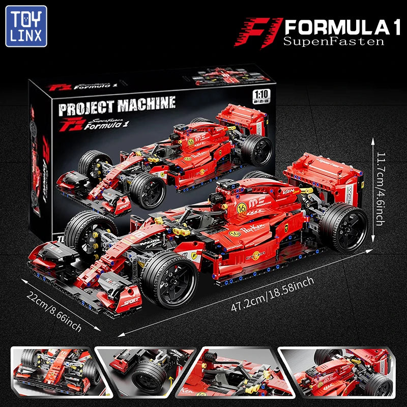 F1 RC Race Cars 1163PCS Building Sets MOC Remote Control Building Bloc ...