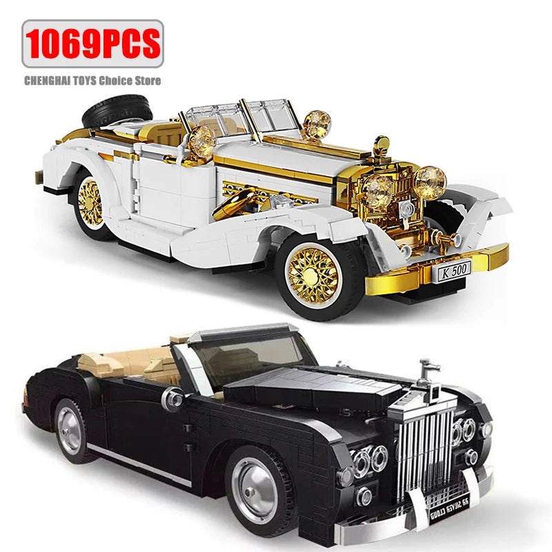 Technical Original Retro Nostalgic Classic Car Building Block Model Co ...