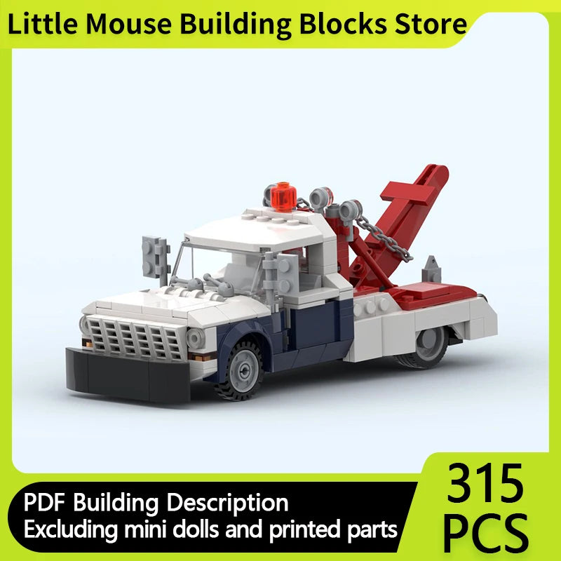 Speed Champion City Car Model MOC Building Bricks F350 Tow Truck Modul ...