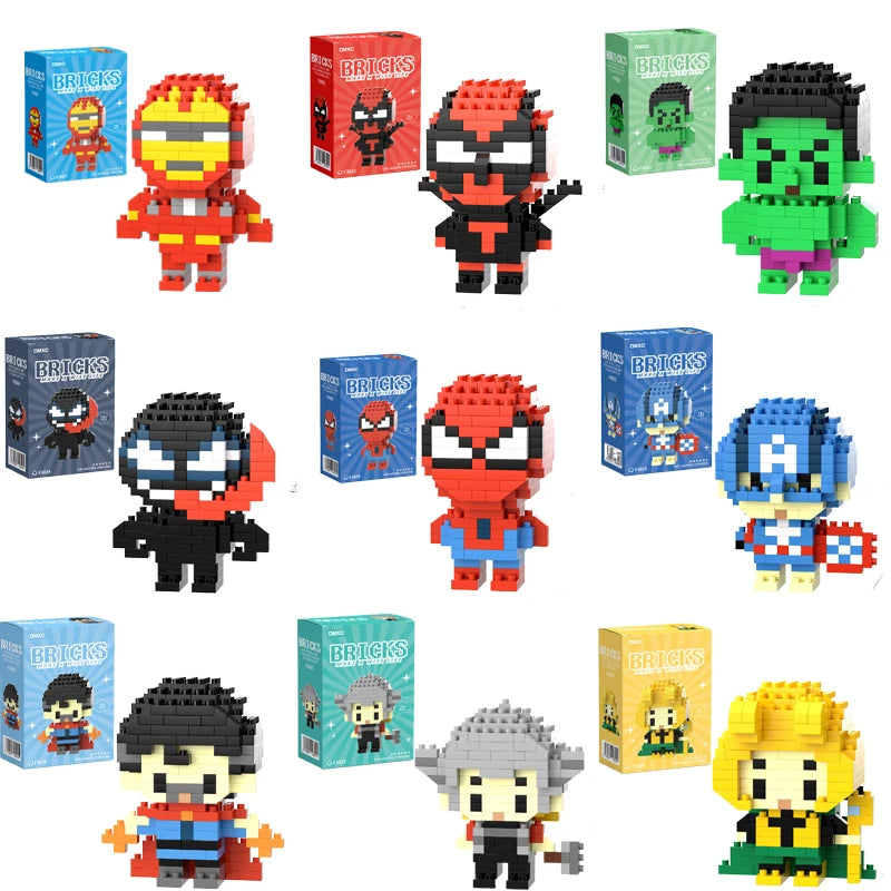 Disney Marvel Legends lega Deadpool Spider Man Building Blocks Iron Ma ...